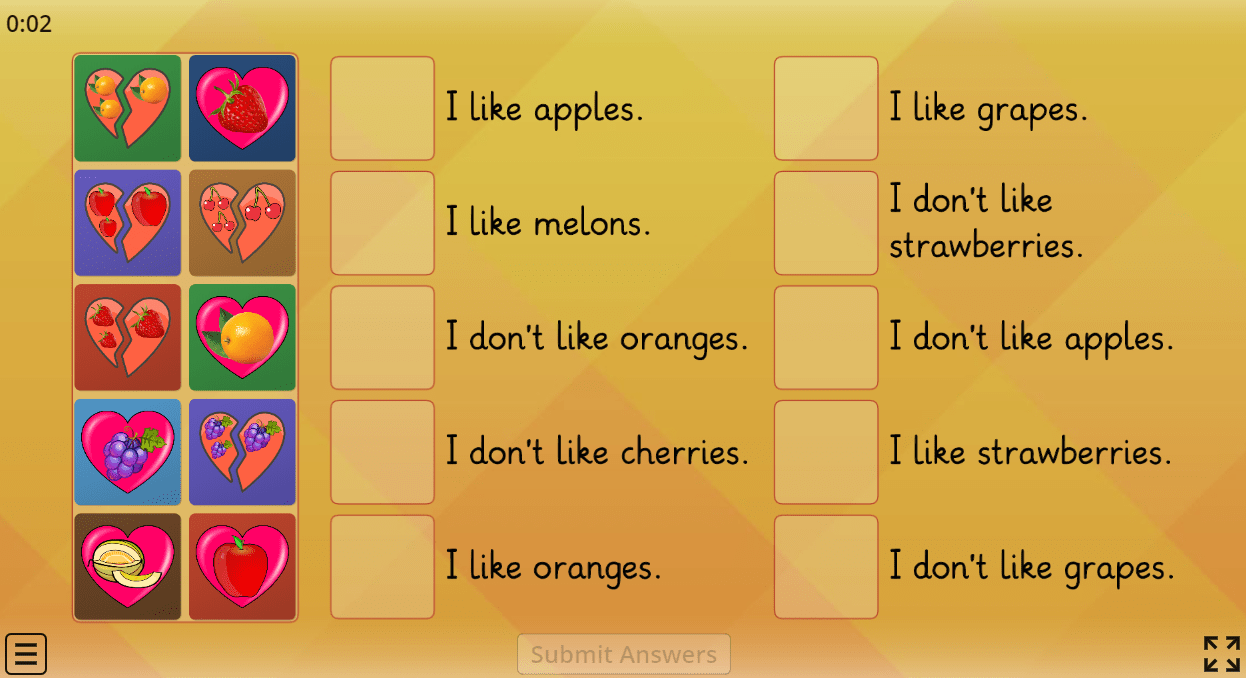 I like/ don't like | Unit 9 of Grade 2