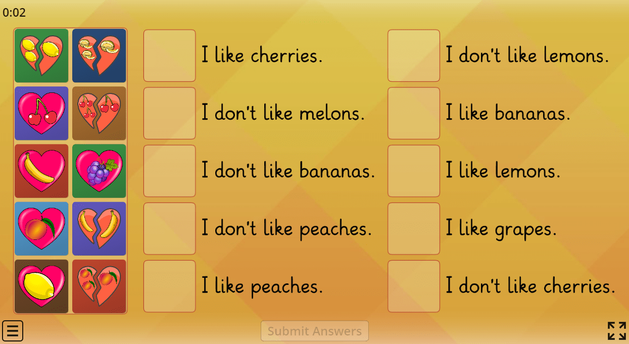 I like/ don't like | Unit 9 of Grade 2