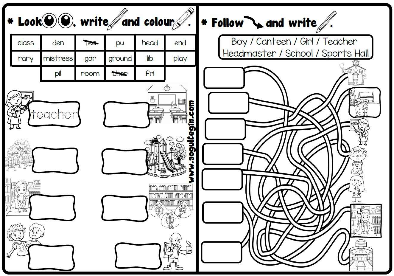 Worksheets | Theme 1 of Grade 2
